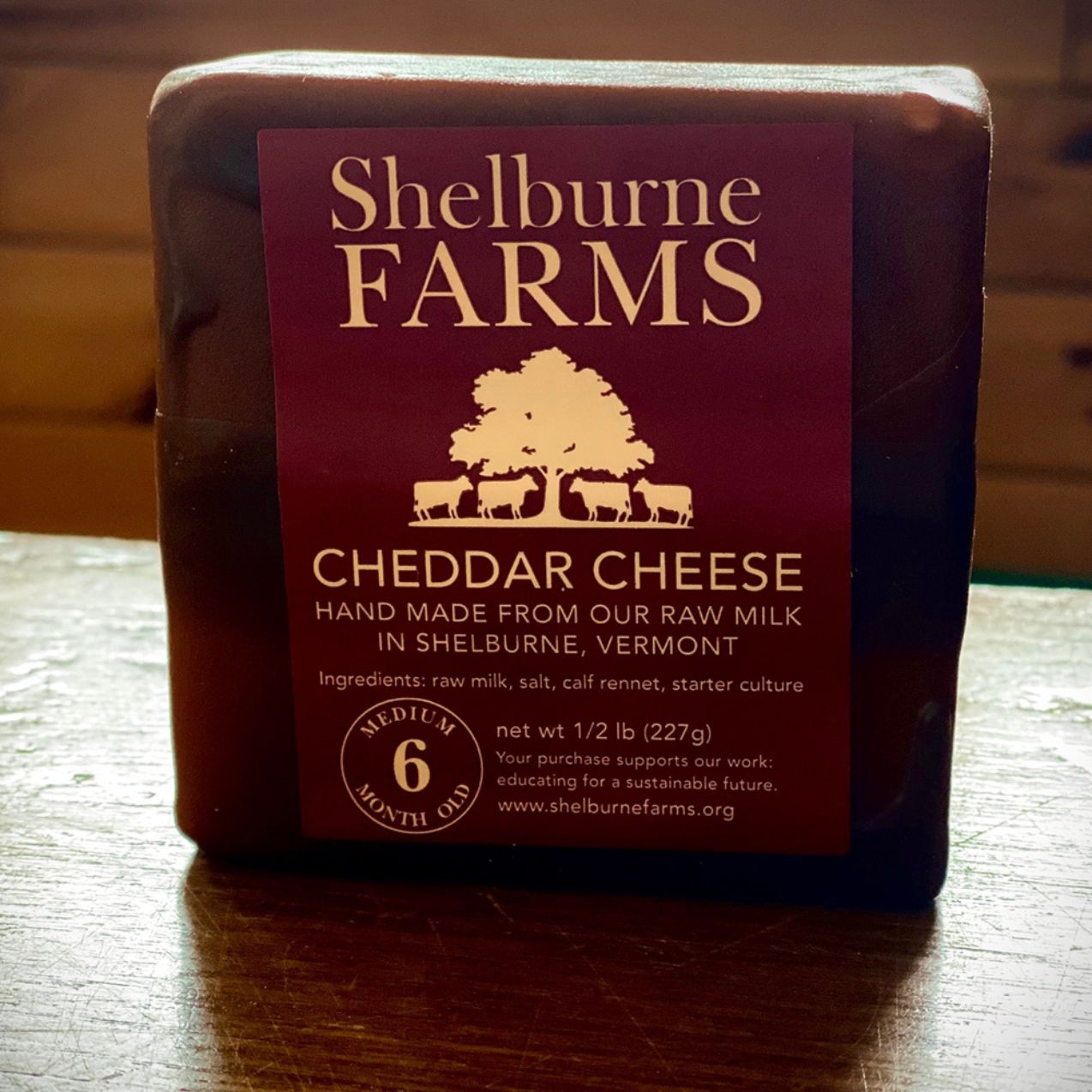Shelburne Farms 6 Month Cheddar | Tomales Bay Foods